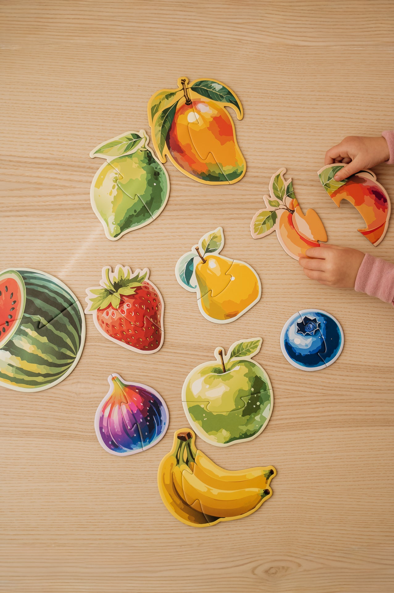 Casse-tête bébé fruits – Mes Premiers Casse-Têtes 2 morceaux | bassinette.
